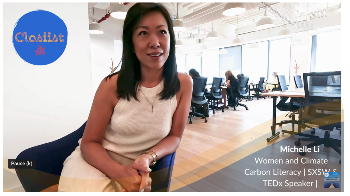 "Green for Blue by Closiist" interviews Michelle Li, the founder of Clever Carbon